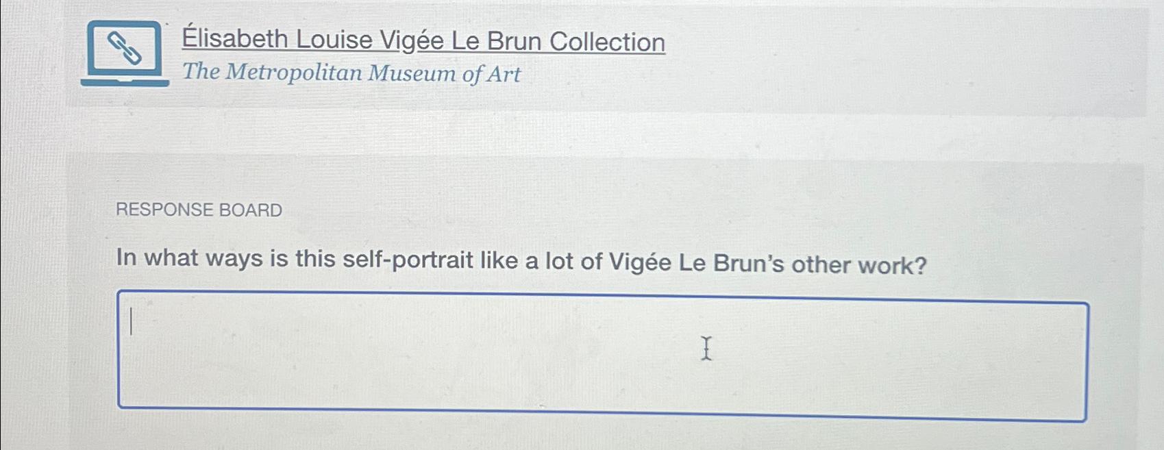 Solved Élisabeth Louise Vigée Le Brun CollectionThe | Chegg.com