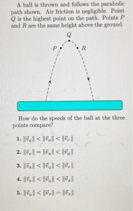 Solved A ball is thrown and follows the parabolic path | Chegg.com
