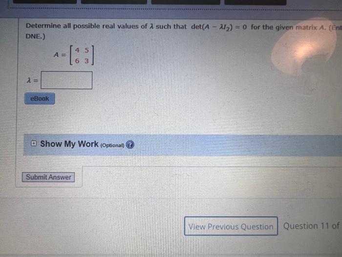 Solved Determine all possible real values of λ such that | Chegg.com