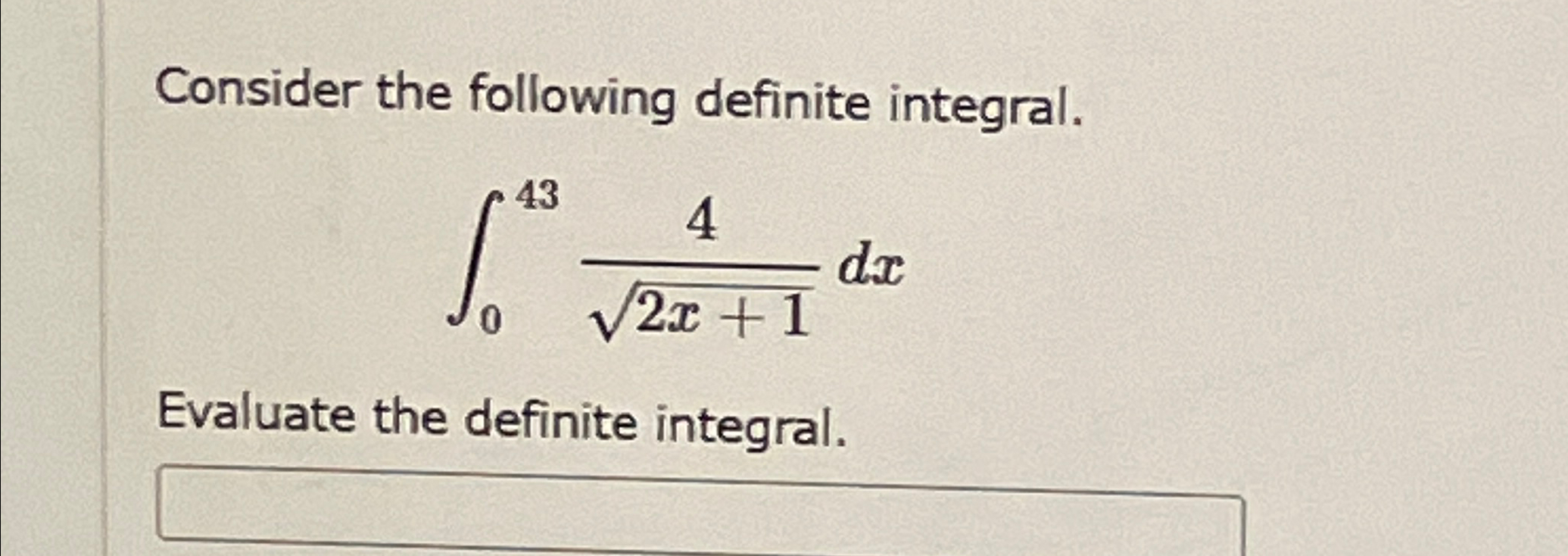 Solved Consider the following definite | Chegg.com Solved Consider the following definite | Chegg.com