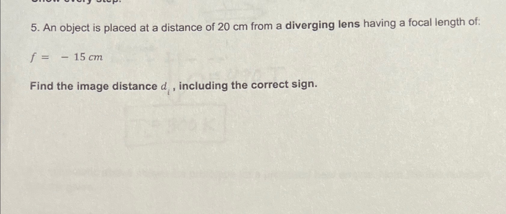 Solved An object is placed at a distance of 20cm ﻿from a | Chegg.com