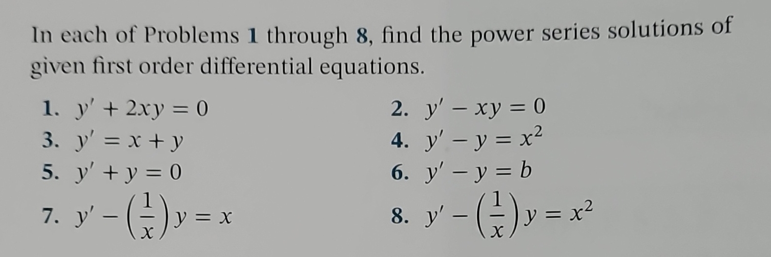 Solved In each of Problems 1 ﻿through 8, ﻿find the power | Chegg.com