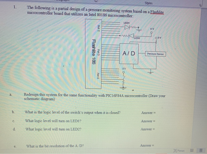 Solved Styles 1. The following is a partial design of a | Chegg.com