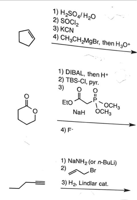 Solved 1) DIBAL, then H+ 2) TBS-Cl, pyr. | Chegg.com