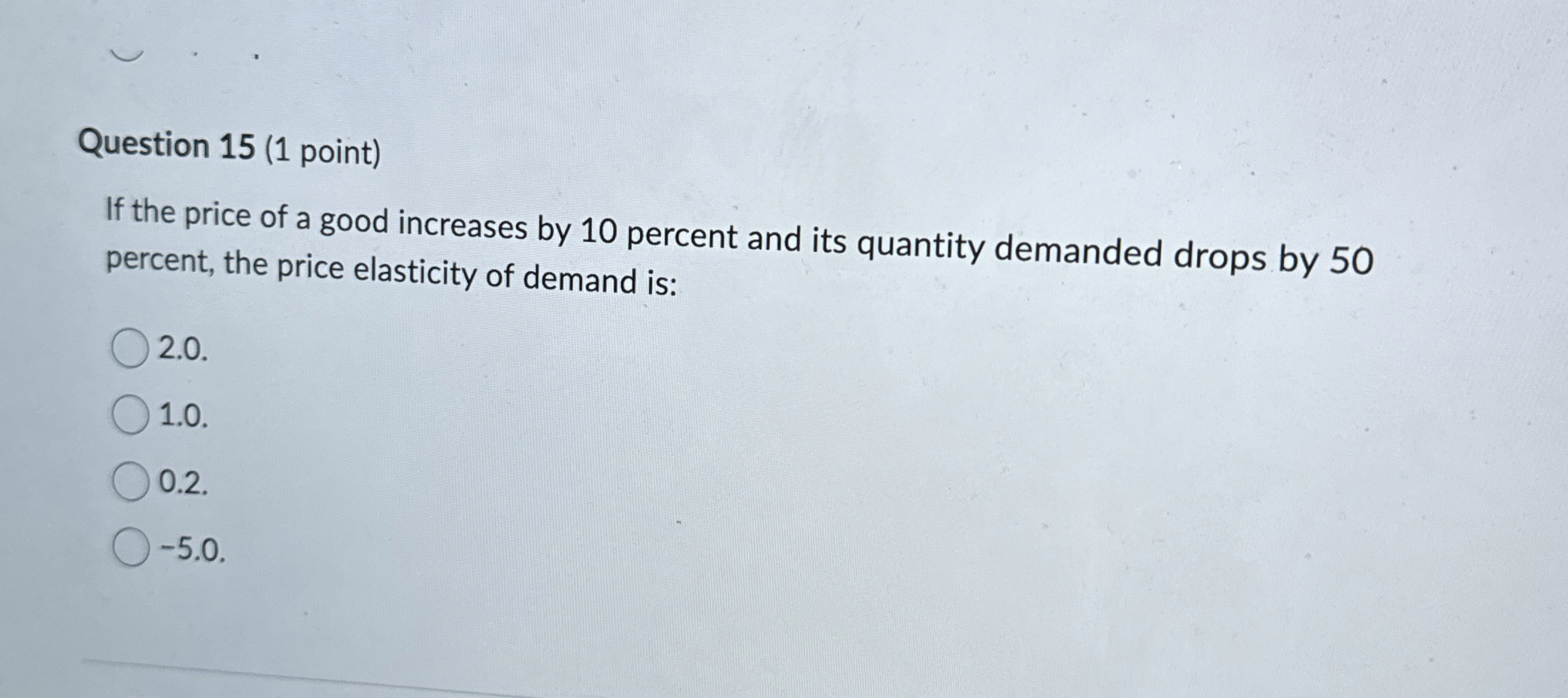 Solved Question 15 (1 ﻿point)If the price of a good | Chegg.com