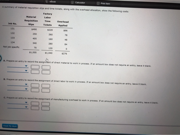 Solved ebook Calculator Print Item A summary of material | Chegg.com
