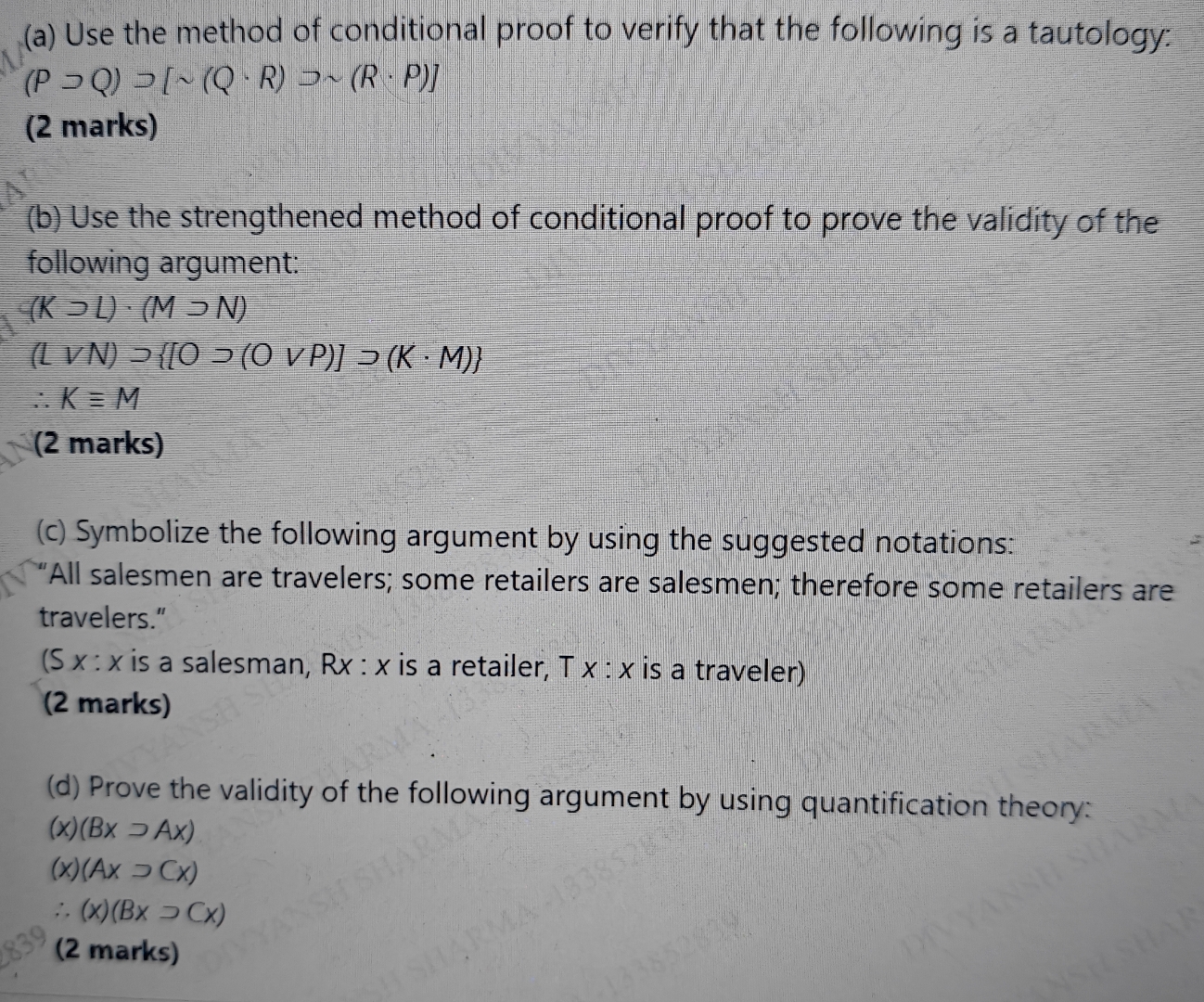 Solved (a) ﻿Use the method of conditional proof to verify | Chegg.com