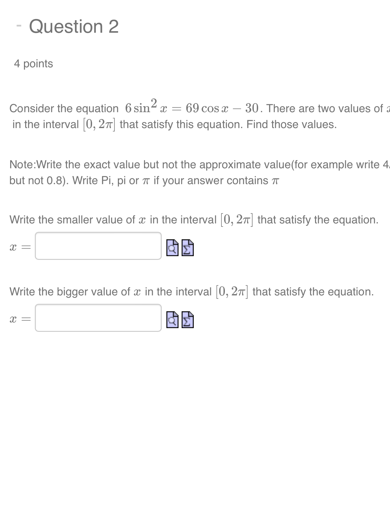 Solved Question 24 ﻿pointsConsider the equation | Chegg.com