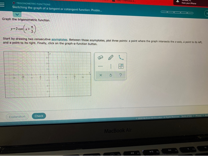 Solved O TRIGONOMETRIC FUNCTIONS Sketching the graph of a | Chegg.com