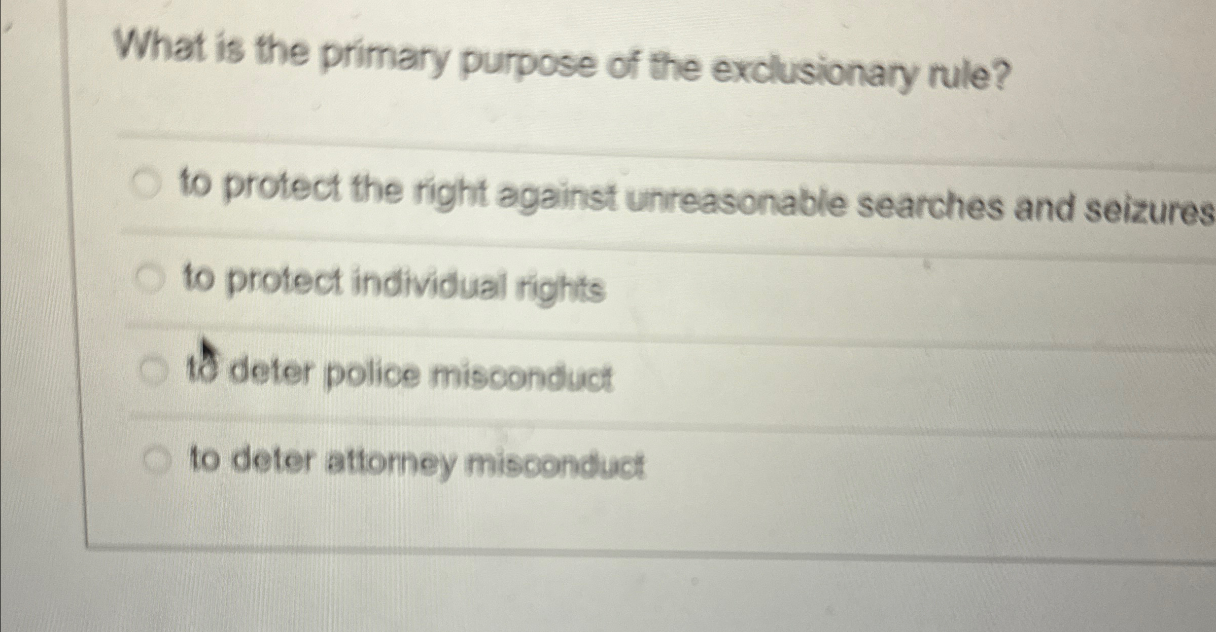 Solved What is the primary purpose of the exclusionary | Chegg.com