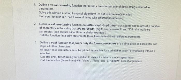Solved 1 Define A Value Returning Function That Returns The 0560