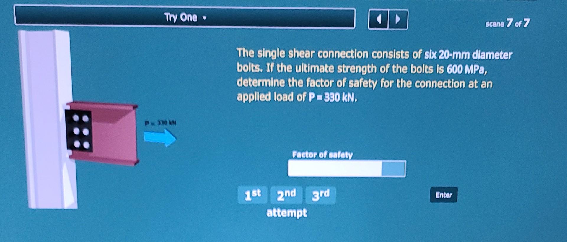 Solved The single shear connection consists of six 20-mm | Chegg.com