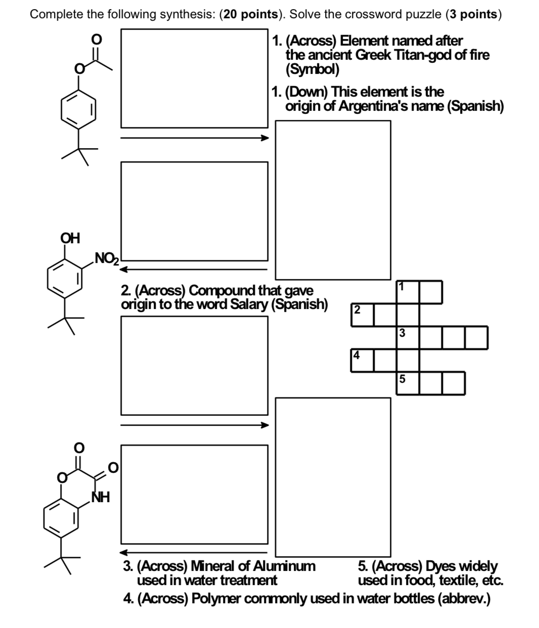 Solved Complete the following synthesis: (20 ﻿points). | Chegg.com