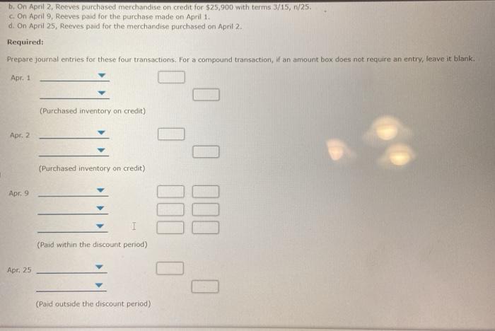 Solved Exercise 6-46 (Algorithmic) Recording Purchases | Chegg.com