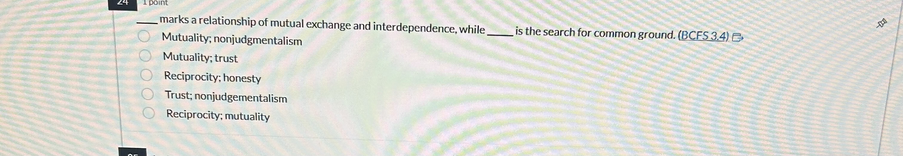 Solved marks a relationship of mutual exchange and | Chegg.com