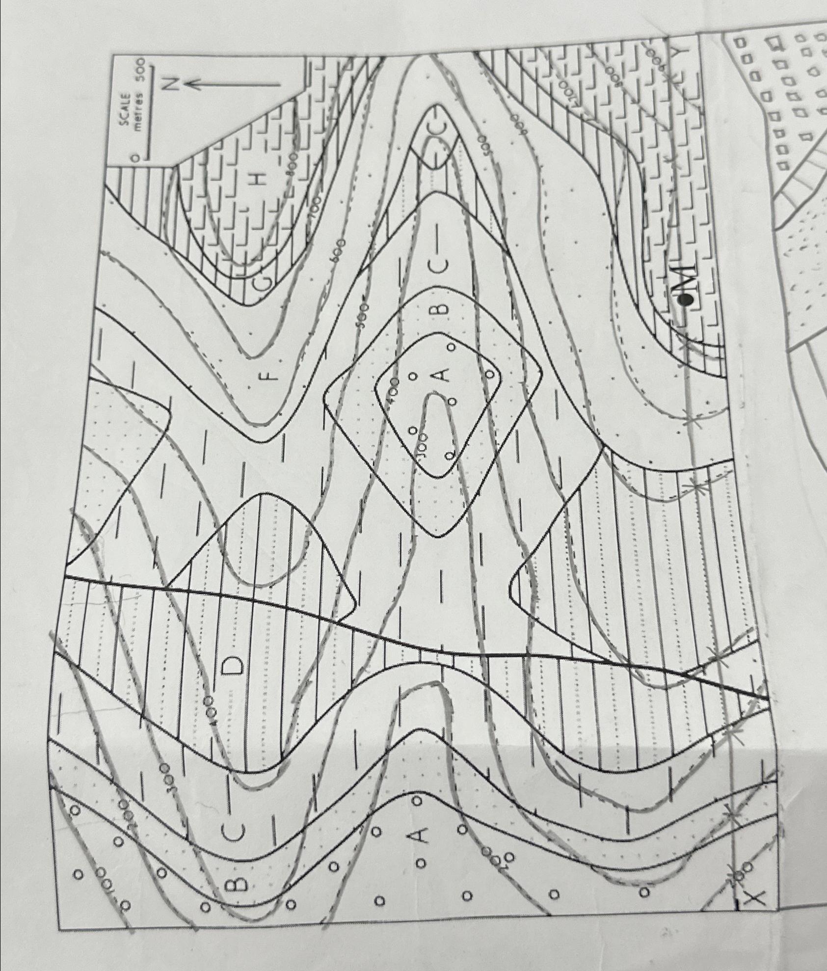 Solved 1-Deduce the main structural features of the area on | Chegg.com