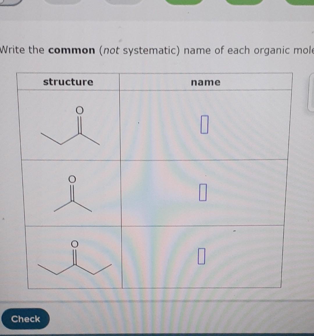 Solved Vrite the common (not systematic) name of each | Chegg.com