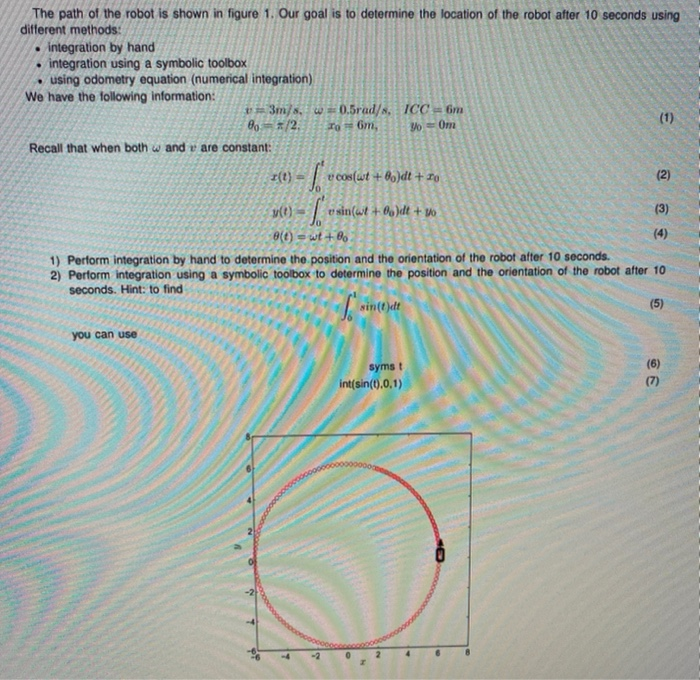 The path of the robot is shown in figure 1. Our goal | Chegg.com
