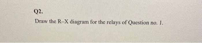 Solved Q2. Draw the R−X diagram for the relays of Question | Chegg.com