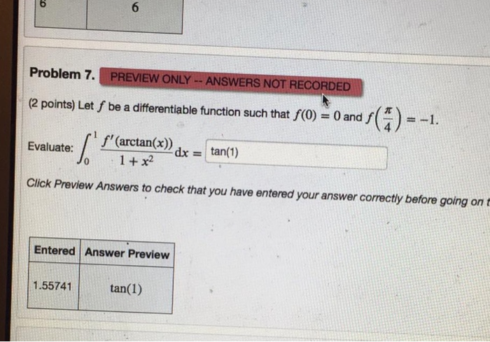 Solved OL 6 Problem 7. PREVIEW ONLY -- ANSWERS NOT RECORDED | Chegg.com