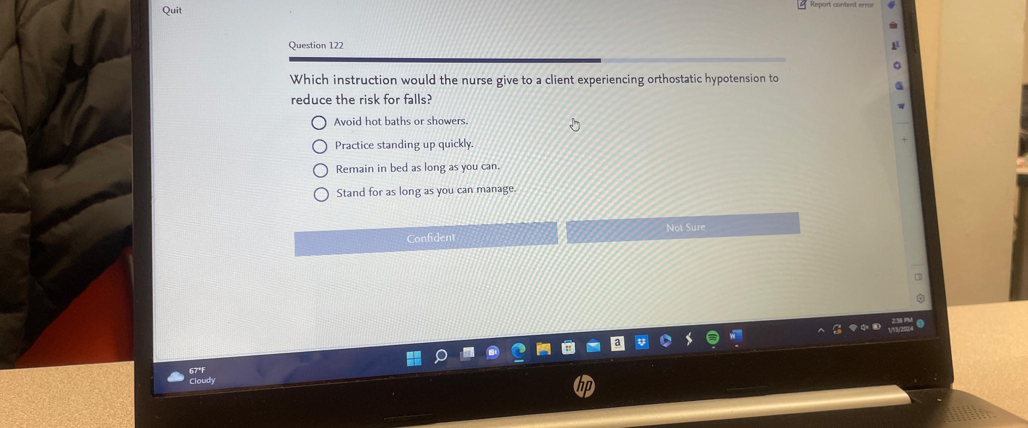 Quit9 ﻿Report content errorQuestion 122Which | Chegg.com