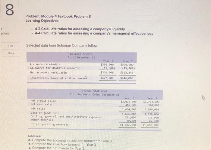 Solved Problem: Module 4 Textbook Problem 8 Learning | Chegg.com