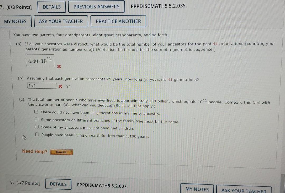 Solved 7. [0/3 Points] DETAILS PREVIOUS ANSWERS EPPDISCMATH5 | Chegg.com