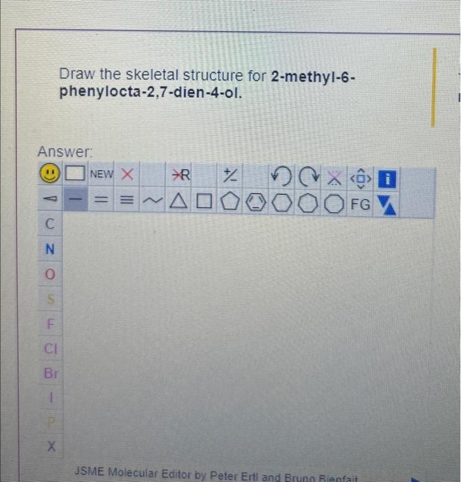 Solved Answer: U Z Draw the skeletal structure for | Chegg.com