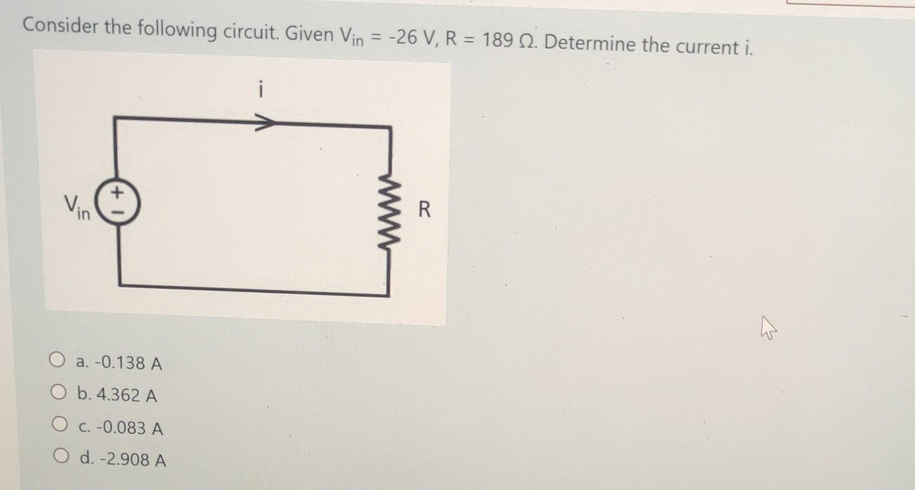 Solved Consider the following circuit. Given Vin | Chegg.com