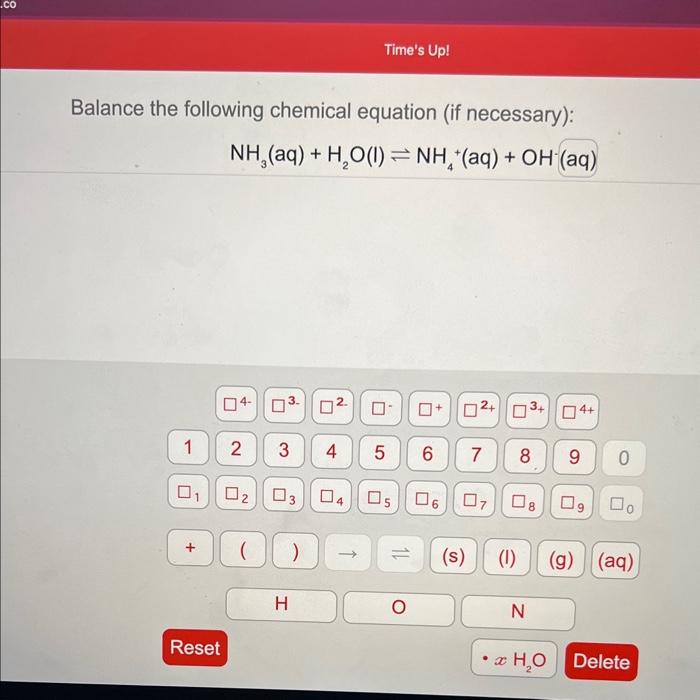 Solved Balance the following chemical equation (if | Chegg.com