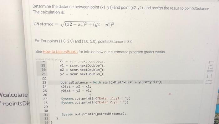 Solved Determine the distance between point (x1,y1) and | Chegg.com