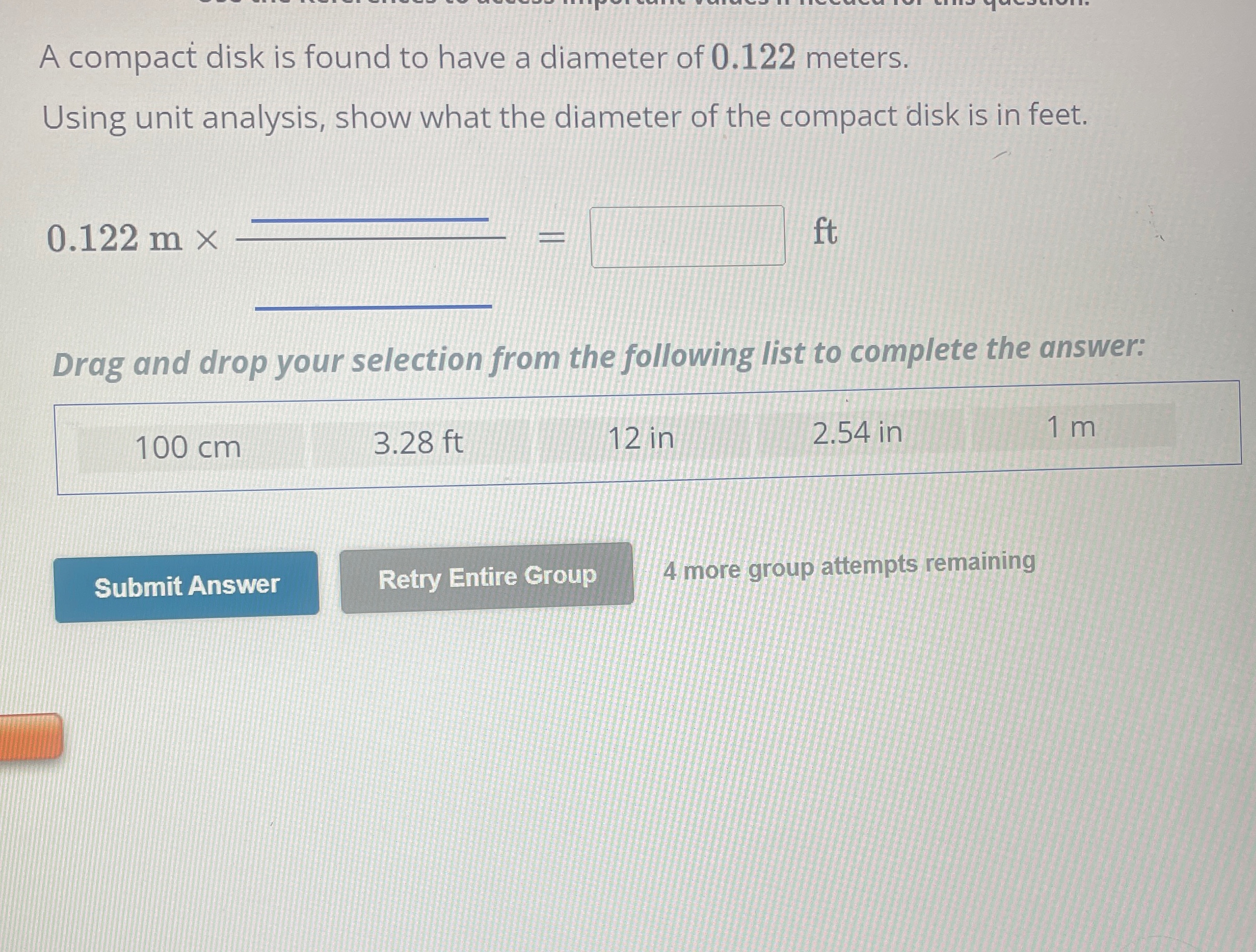 Solved A compact disk is found to have a diameter of 0.122 | Chegg.com