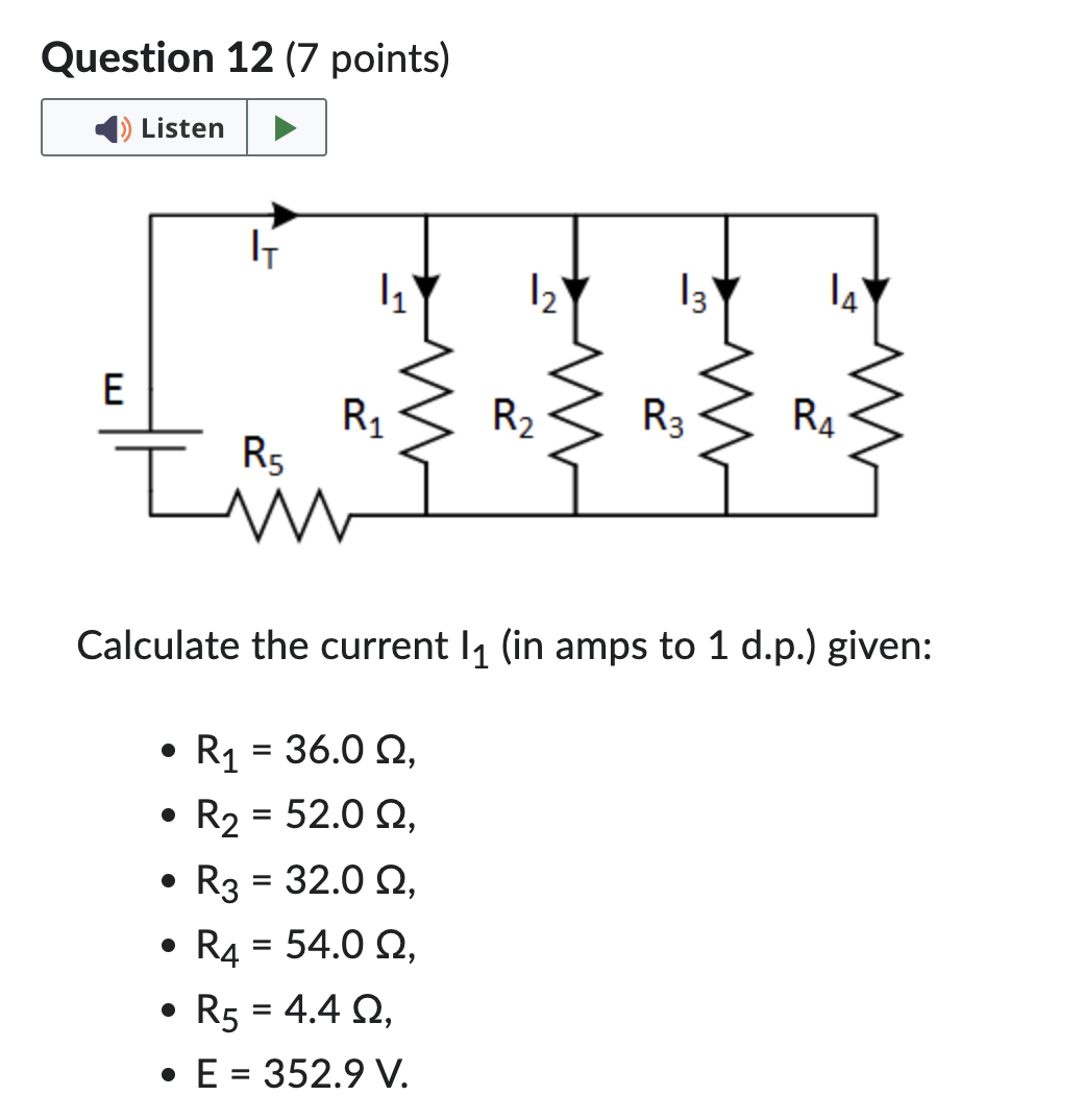 Solved Question 12 (7 points)Calculate the current I1 (in | Chegg.com Solved Question 12 (7 points)Calculate the current I1 (in | Chegg.com