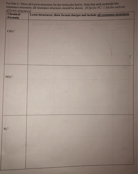 Solved For Part A: Draw the BEST Lewis structures for the | Chegg.com