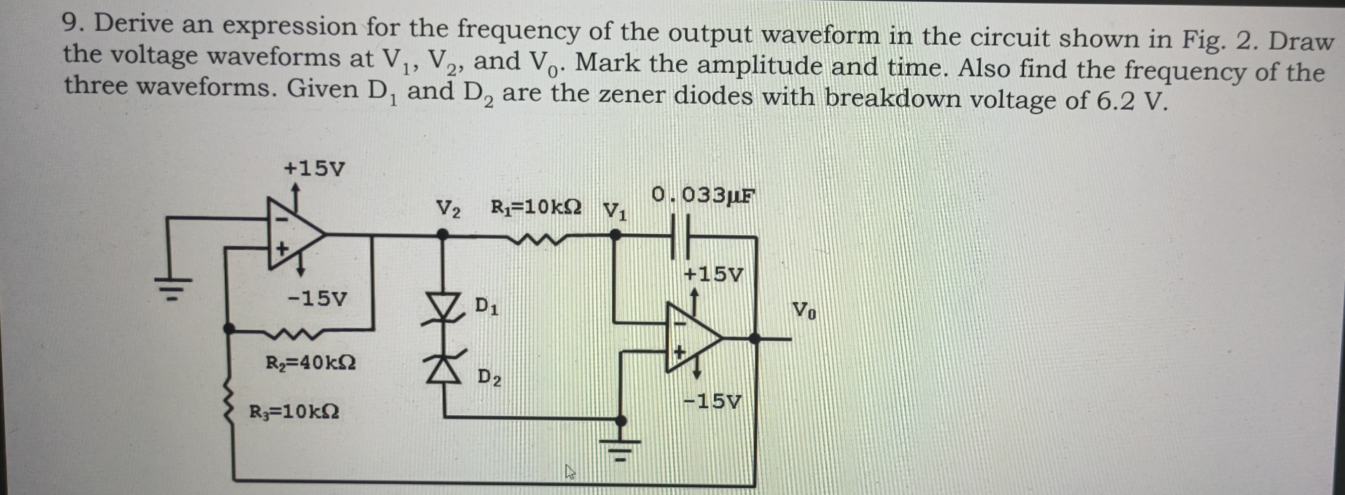 Solved Derive an expression for the frequency of the output | Chegg.com