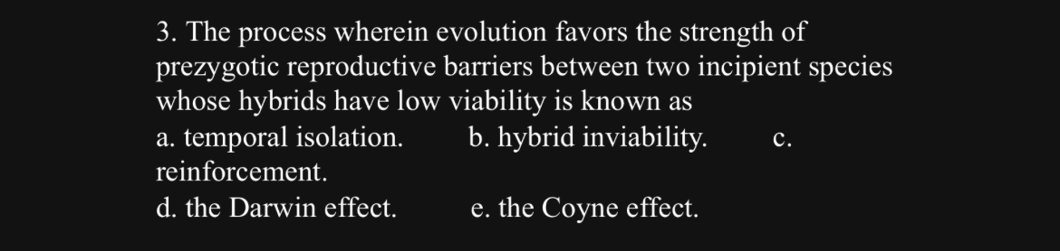 Solved The process wherein evolution favors the strength of | Chegg.com