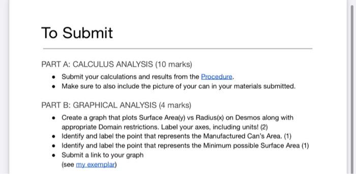 Solved MCV4U Optimization Design Project Designing a Better | Chegg.com