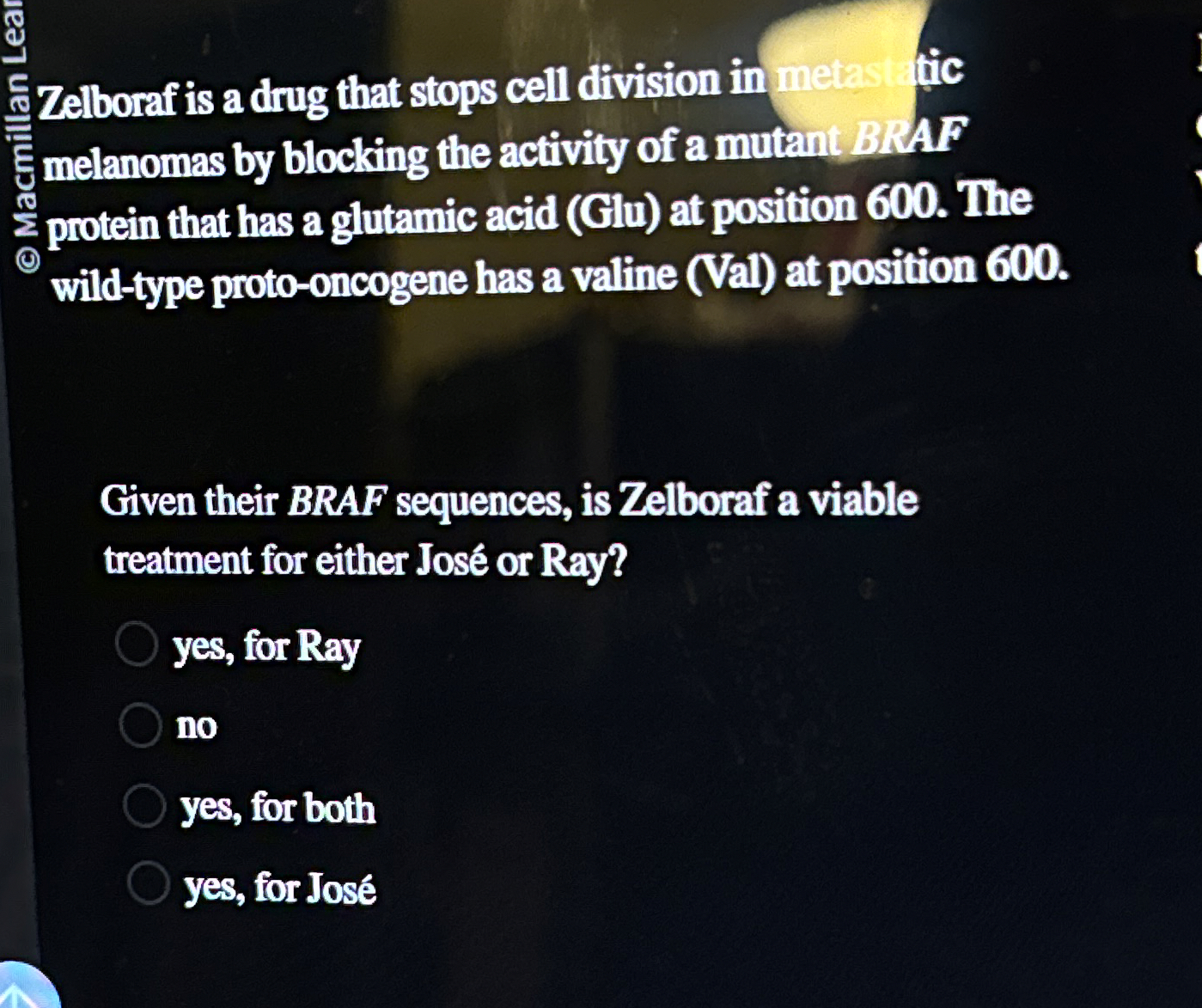 Solved Zelboraf is a drug that stops cell division in mers | Chegg.com