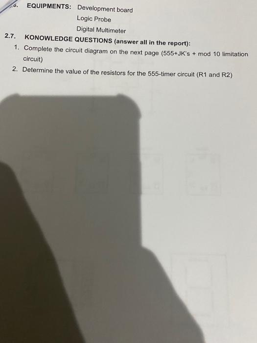 Solved 2.1. OBJECTIVE: To design a mod 10 counter using JK | Chegg.com