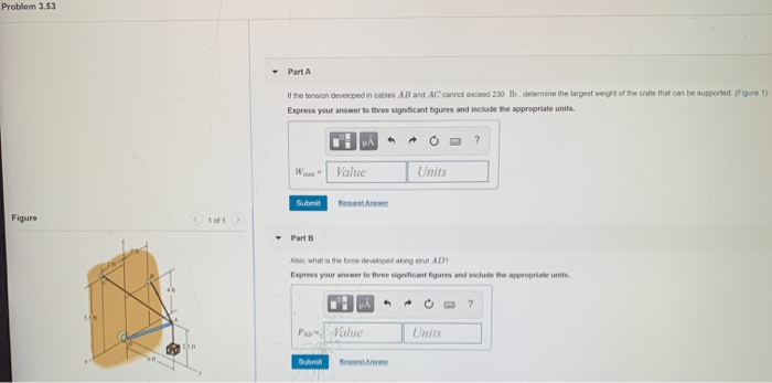 Solved Problem 3.53 - Part A If the tension developed in | Chegg.com