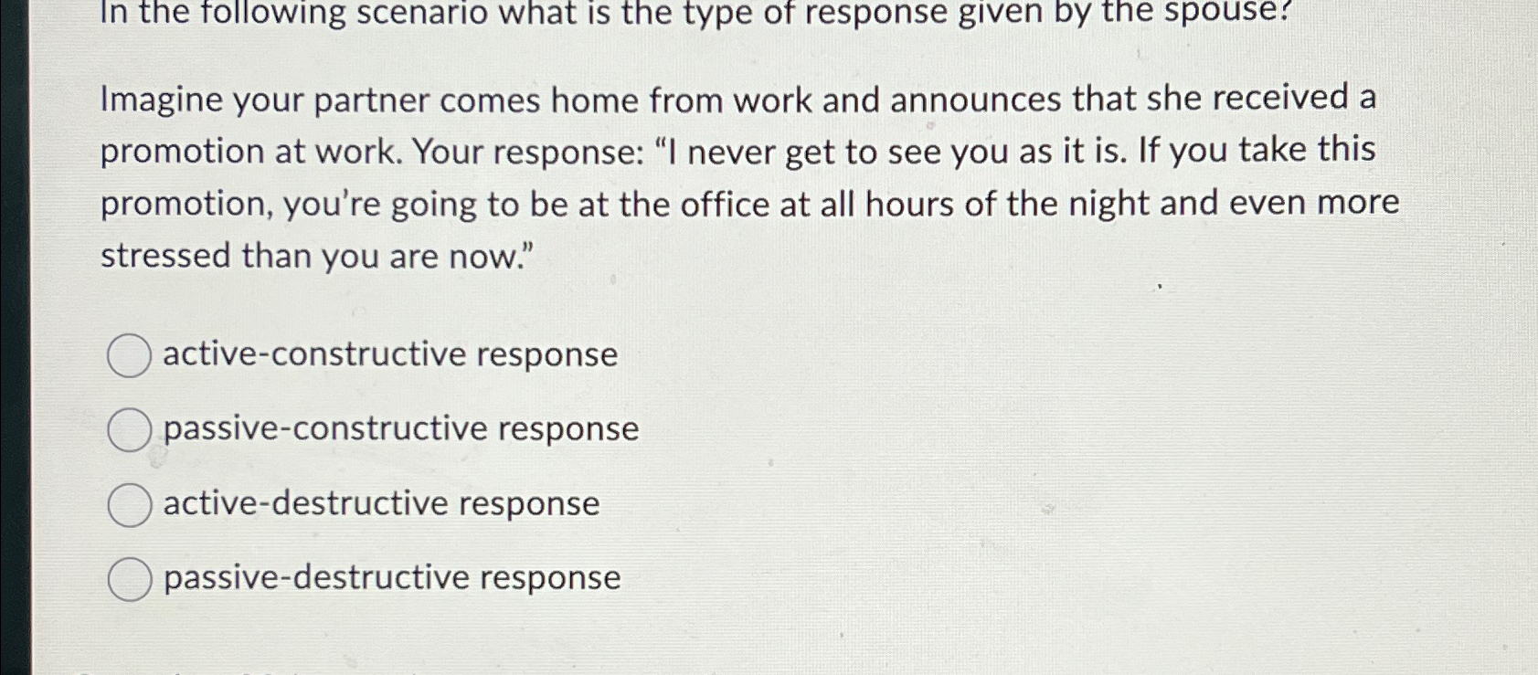 Solved In the following scenario what is the type of | Chegg.com