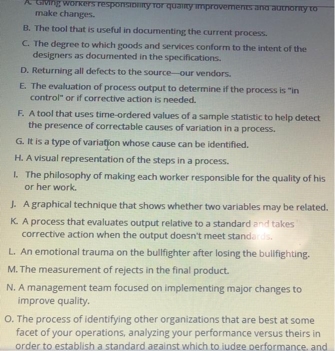 Solved * Assignable variation A flowchart Benchmarking | Chegg.com