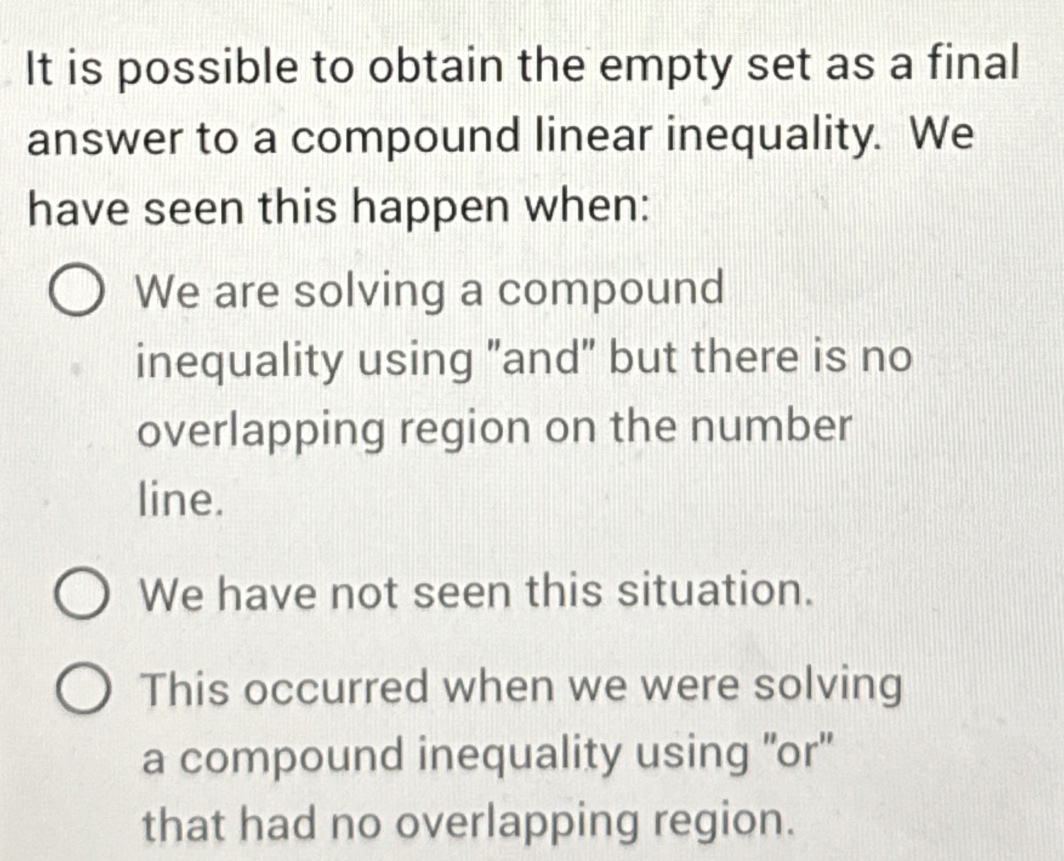 Solved It is possible to obtain the empty set as a | Chegg.com