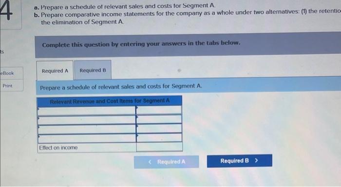 Solved Exercise 6-14A (Algo) Segment elimination decision LO | Chegg.com