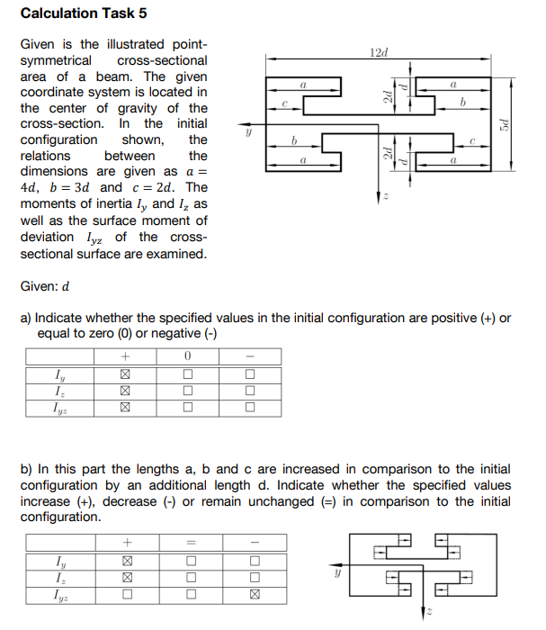 Solved Calculation Task 5Given is the illustrated | Chegg.com
