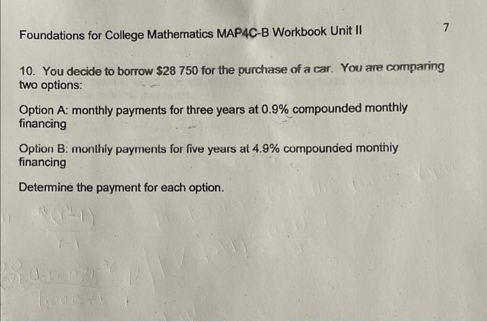 Solved Foundations for College Mathematics MAP4C-B Workbook | Chegg.com