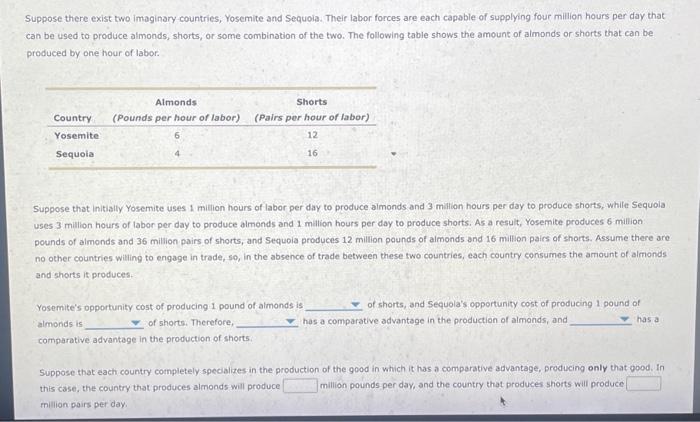 Solved Suppose there exist two imaginary countries, Yosemite | Chegg.com