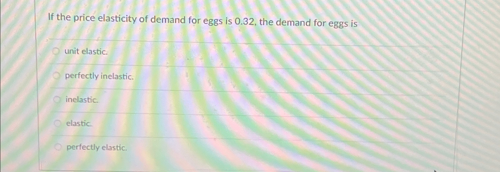 Solved If The Price Elasticity Of Demand For Eggs Is 0 32 Chegg