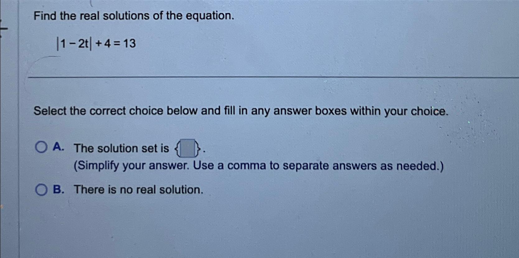 Solved Find the real solutions of the | Chegg.com