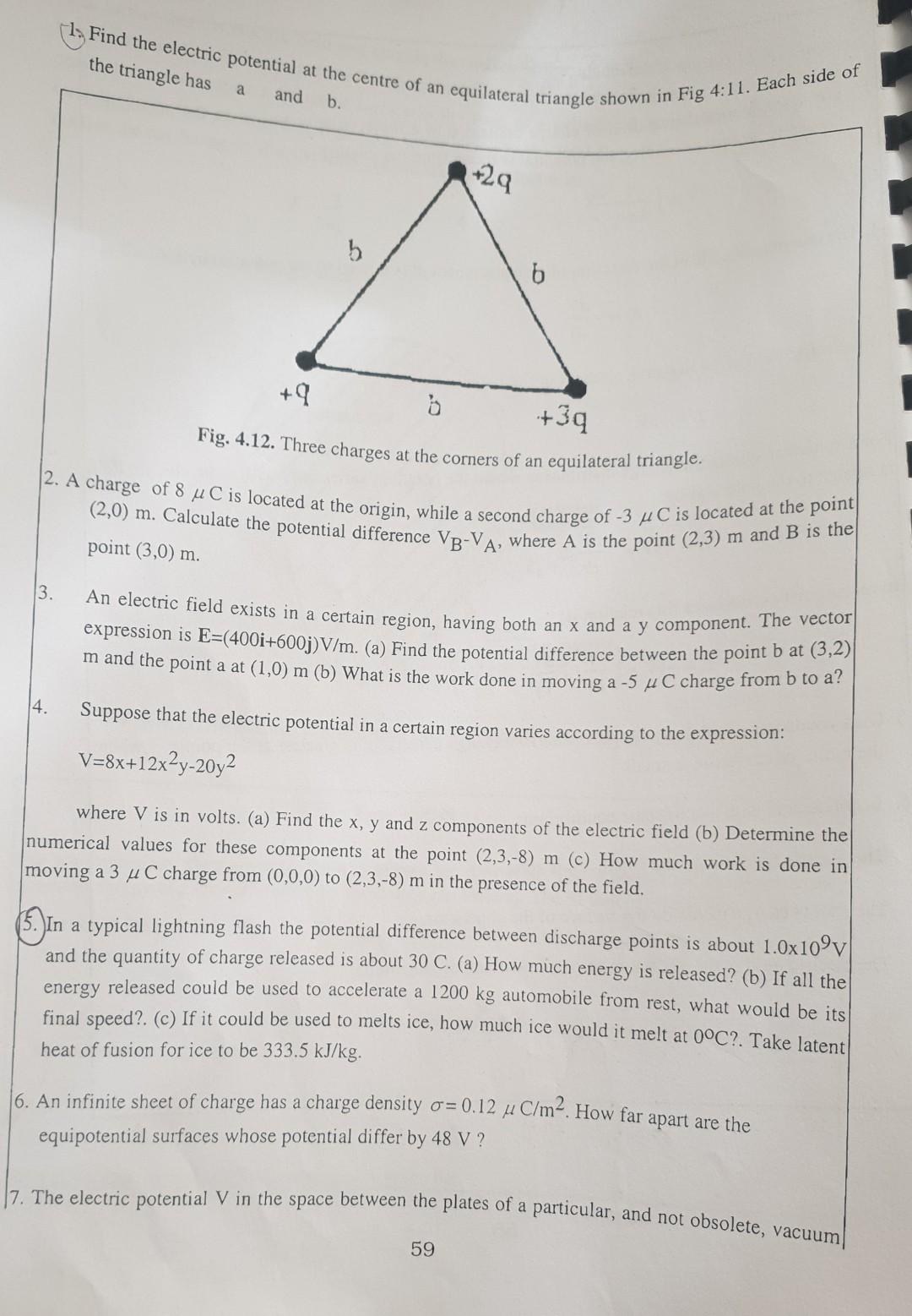 Solved 1. Find the electric potential at the centre of an | Chegg.com